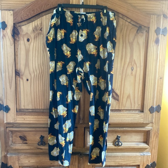 transformers | Pants | Men Transformers Black Yellow Fire Pajama Lounge ...